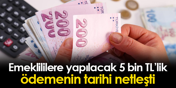 Emeklilere yapılacak 5 bin TL'lik ödemenin tarihi netleşti | Trabzon ...