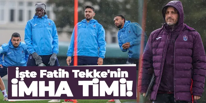 Fatih Tekke'nin imha timi hazır! Hedef yeniden 3 puan | Trabzon Haber - Haber61